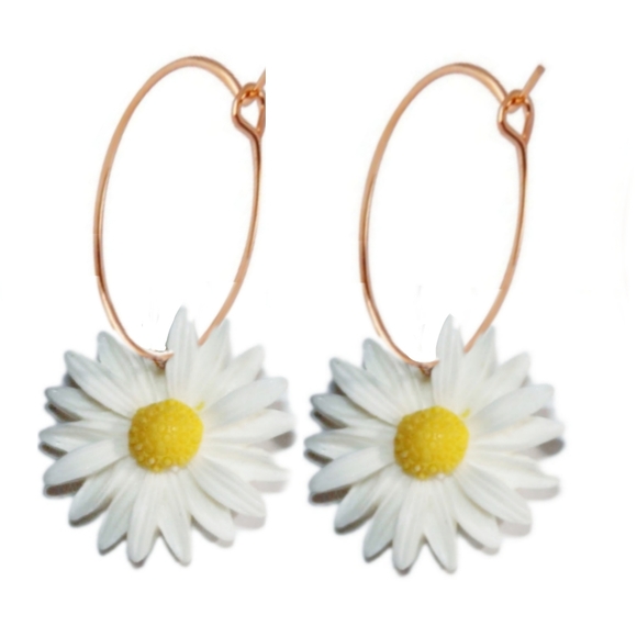 Jewelry | Flower Child Daisy Hoops | Poshmark